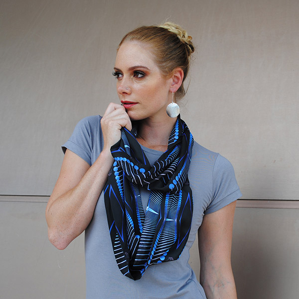 Sale > blue print scarf > in stock