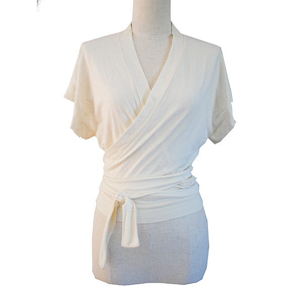 Soft Wrap Top Ivory – Zilpah Tart