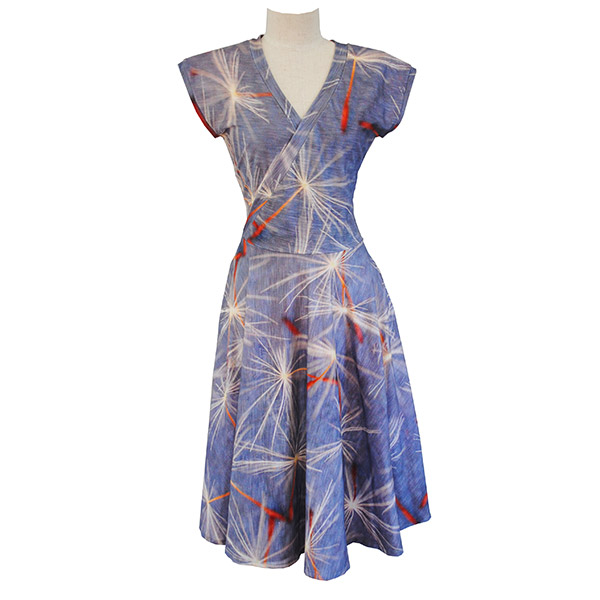Bamboo Cross Front Dress in Dandelion Wishes Print – Zilpah Tart