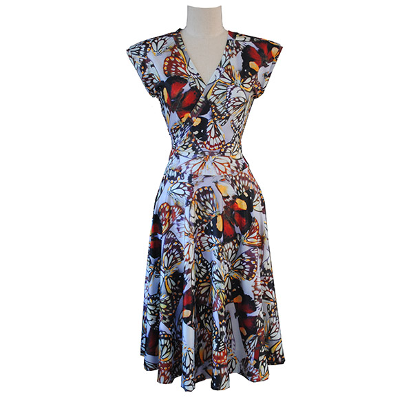 Bamboo Cross Front Dress in Mayana Print – Zilpah Tart