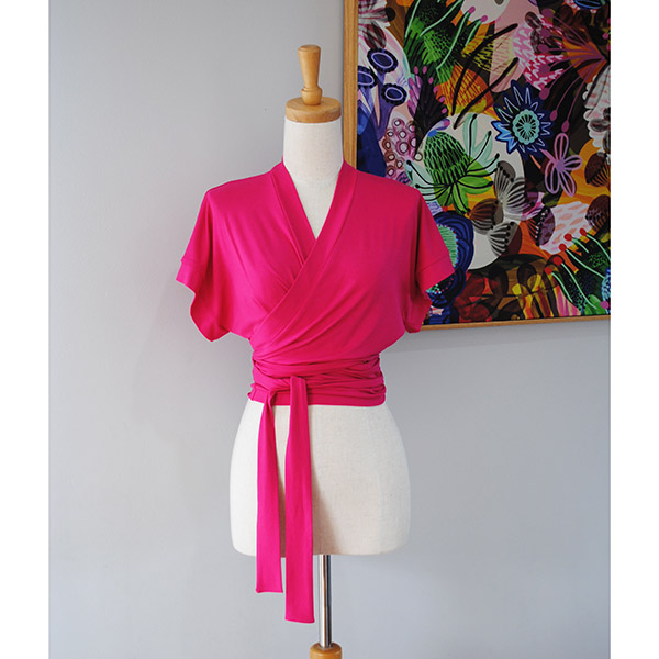 Soft Wrap Top Hot Pink – Zilpah Tart