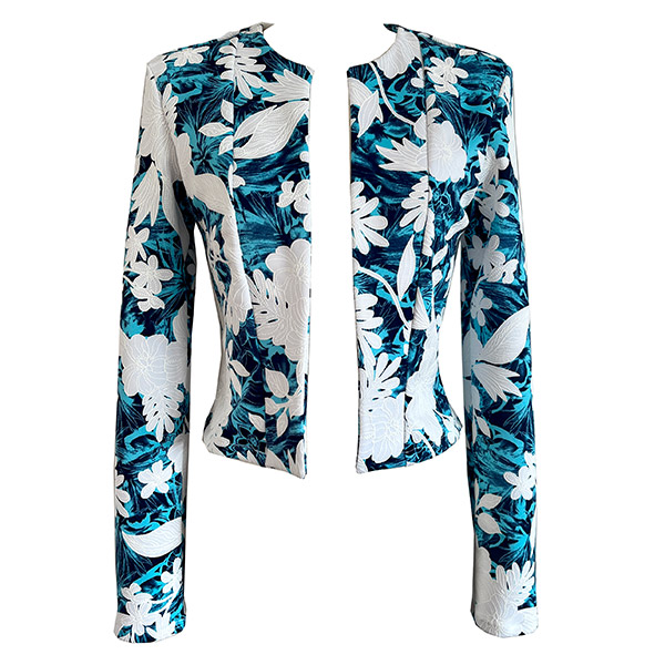 Wish Jacket Aqua Floral Print – Zilpah Tart
