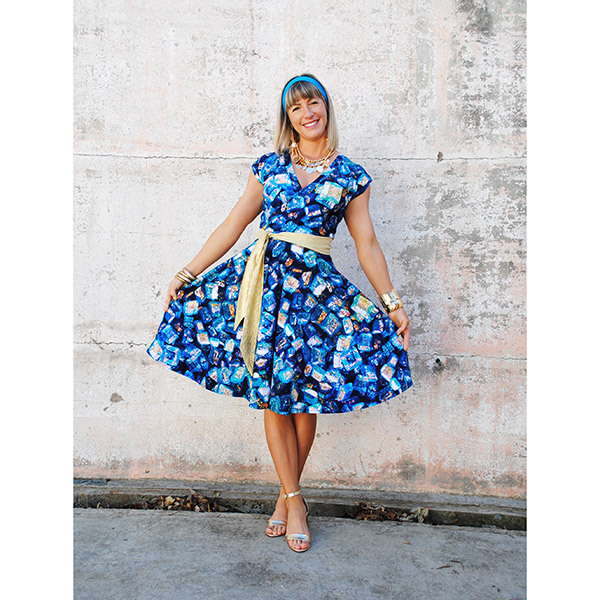 Bamboo Cross Front Dress in Sprinkles Print – Zilpah Tart