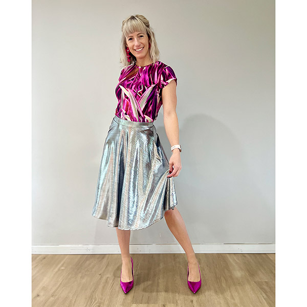 Metallic Silver Skirt – Zilpah Tart