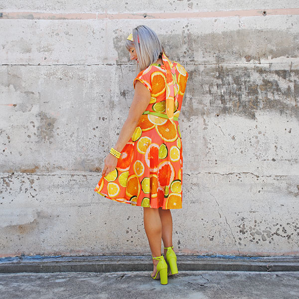 Bamboo Cross Front Dress in Citrus Print – Zilpah Tart