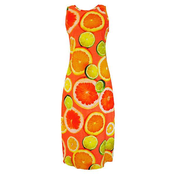Bamboo Singlet Dress in Citrus Print – Zilpah Tart