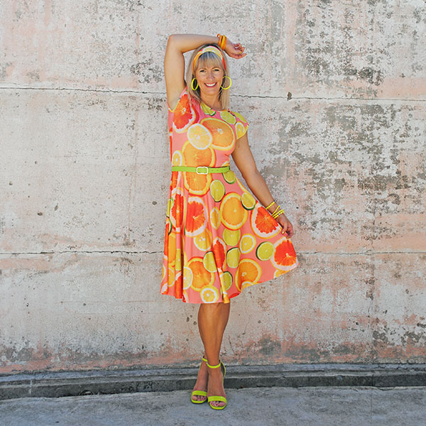 T-shirt Dress in Citrus Print – Zilpah Tart