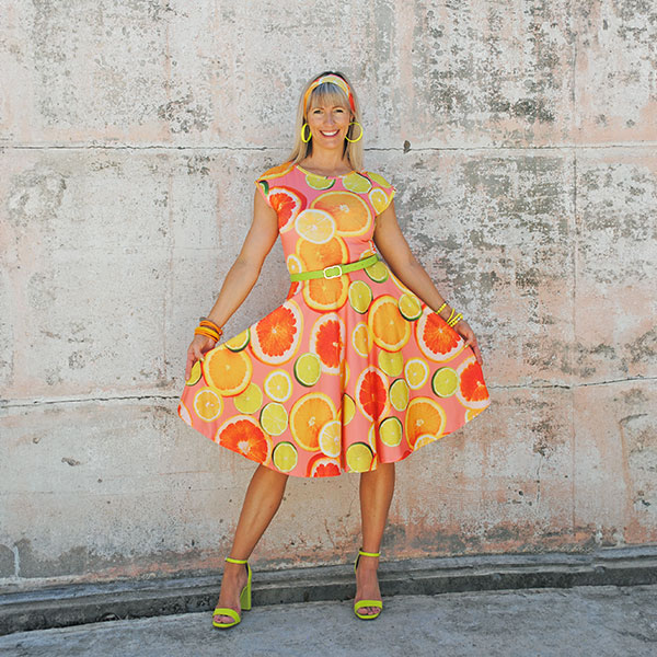 T-shirt Dress in Citrus Print – Zilpah Tart