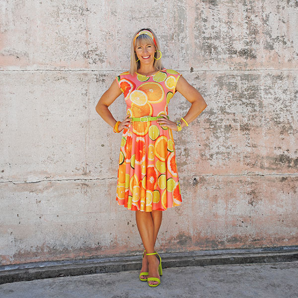 T-shirt Dress in Citrus Print – Zilpah Tart