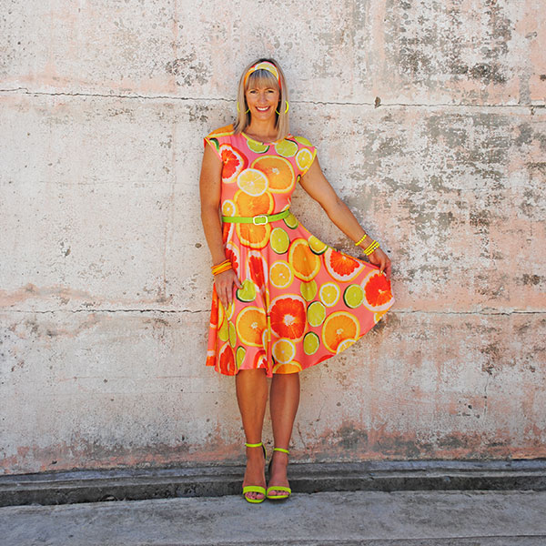 T-shirt Dress in Citrus Print – Zilpah Tart