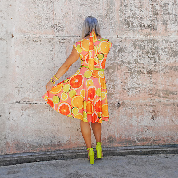 T-shirt Dress in Citrus Print – Zilpah Tart