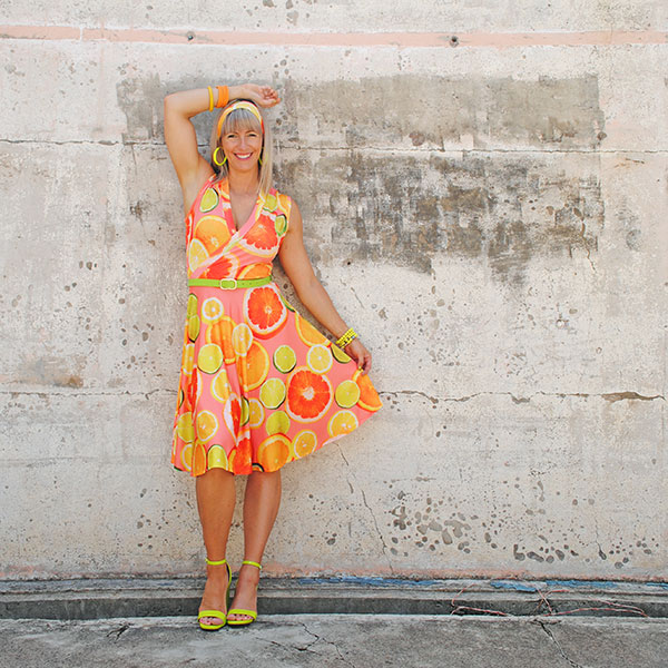 Zilpah Dress in Citrus Print – Zilpah Tart