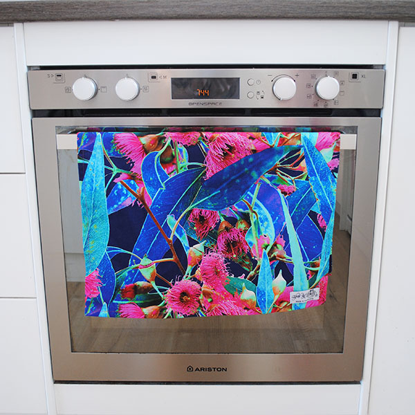 Tea Towel in Hypercolour Australian Gum Print – Zilpah Tart