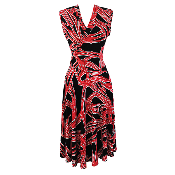 Limited Edition! Zilpah Dress in Red Yarn Print – Zilpah Tart