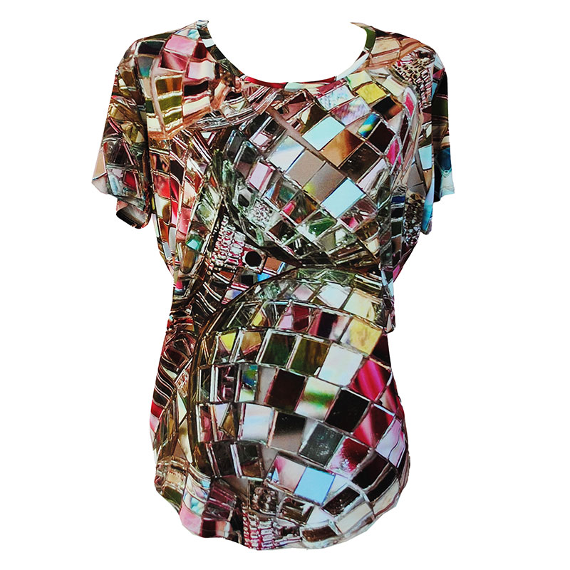 Bamboo Jelly Tee in Disco Ball Print Rose Gold – Zilpah Tart